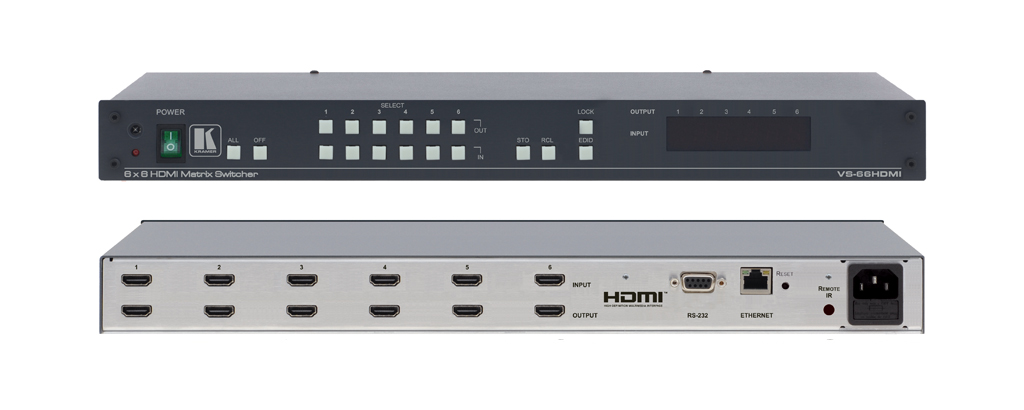 Kramer VS-66H - Матричный коммутатор 6x6 сигнала HDMI
